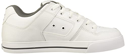 DC Men's Pure Casual Low Top Skate Shoe, White/Battleship/White, 8.5 D D US