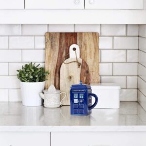 Doctor Who Tardis Mug | Official Ceramic Coffee Mug With Lid | 17 Oz.