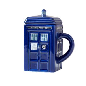 Doctor Who Tardis Mug | Official Ceramic Coffee Mug With Lid | 17 Oz.