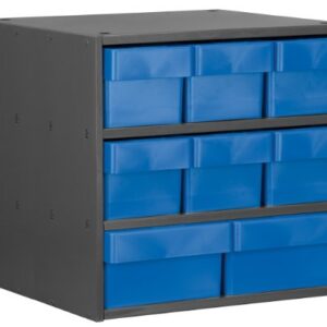 Akro-Mils 31182 AkroDrawer Stackable Plastic Storage Drawer Storage Bin, (11-5/8-Inch x 8-3/8-Inch x 4-5/8-Inch), Blue, (4-Pack)