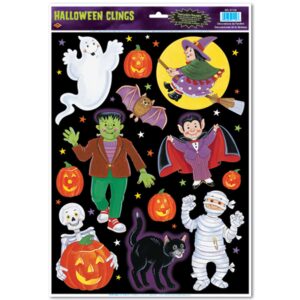 halloween character clings party accessory (1 count) (12/sh)