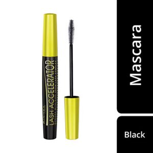 Rimmel London Lash Accelerator Mascara, Ultra-Lengthening, Grow-Lash Complex, Hybrid Bristle Brush, 003, Extreme Black, 0.23oz