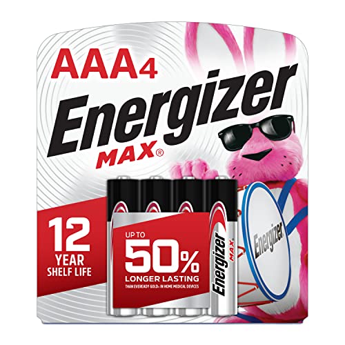 Energizer AAA Batteries, Max Triple A Alkaline, 4 Count