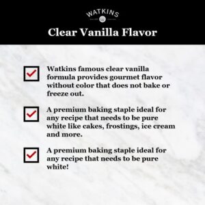 Watkins Clear Vanilla Flavor, 11 fl. oz. Bottle, 1 Count (Packaging May Vary)