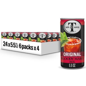 mr & mrs t original bloody mary mix, 5.5 fl oz cans (pack of 24)