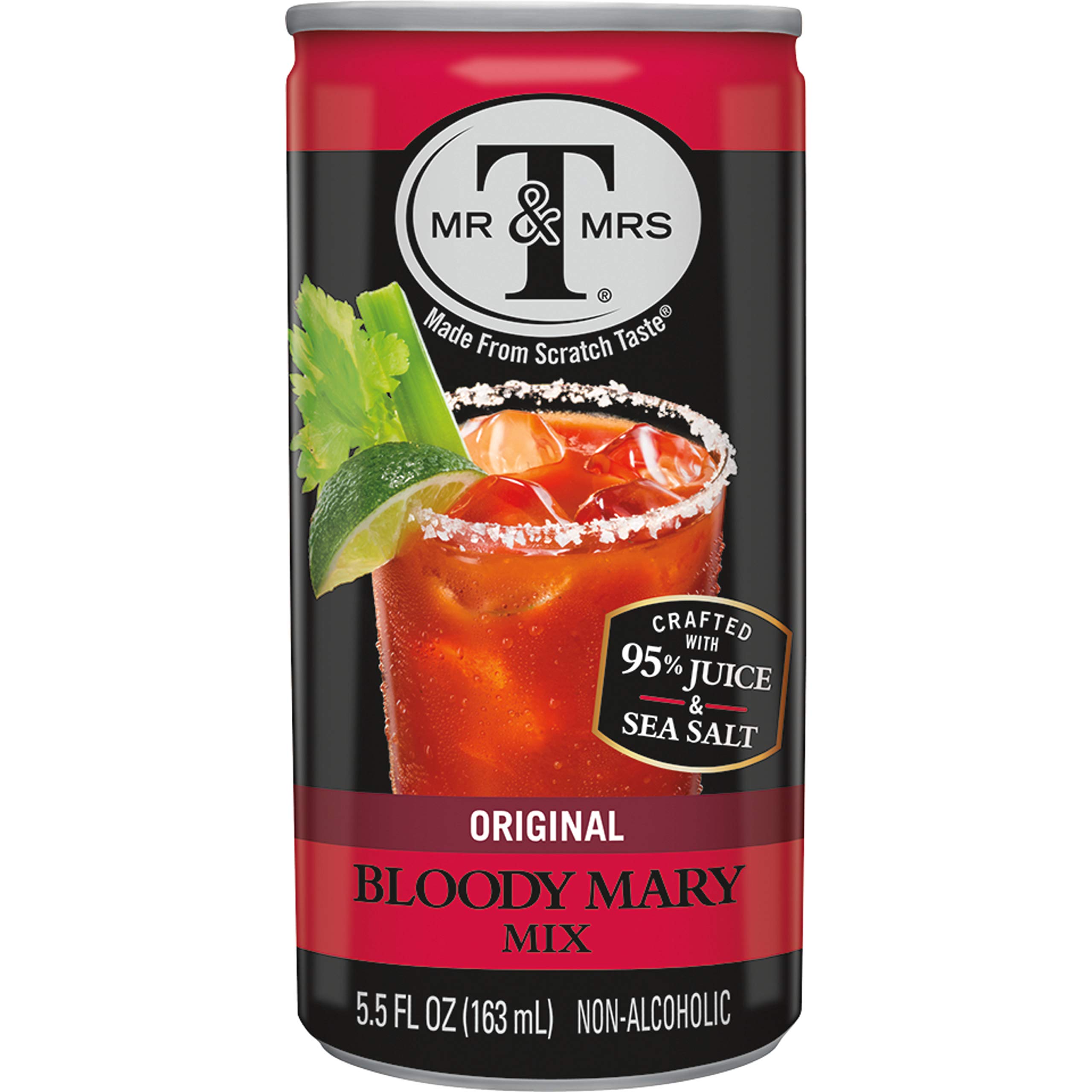 Mr & Mrs T Original Bloody Mary Mix, 5.5 fl oz cans (Pack of 24)