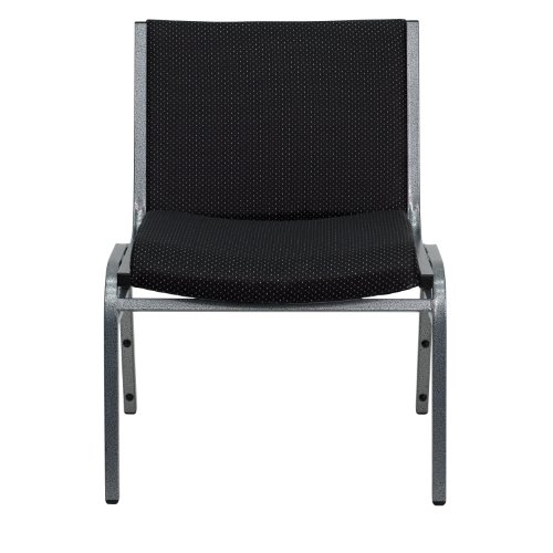 Flash Furniture HERCULES Series Big & Tall 1000 lb. Rated Black Fabric Stack Chair with Ganging Bracket