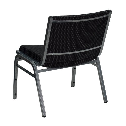 Flash Furniture HERCULES Series Big & Tall 1000 lb. Rated Black Fabric Stack Chair with Ganging Bracket