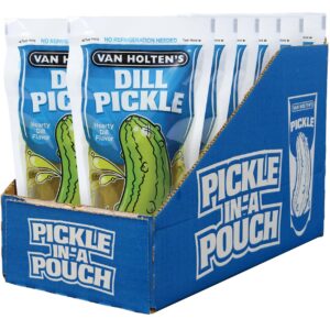 van holten's pickles - jumbo dill pickle-in-a-pouch - 12 pack