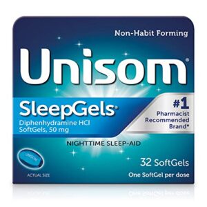 unisom sleepgels, 32 softgels per box