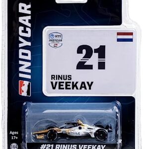 Dallara IndyCar #21 Rinus VeeKay Bitnile Ed Carpenter Racing NTT IndyCar Series (2023) 1/64 Diecast Model Car by Greenlight 11572