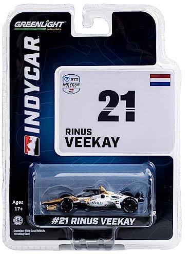 Dallara IndyCar #21 Rinus VeeKay Bitnile Ed Carpenter Racing NTT IndyCar Series (2023) 1/64 Diecast Model Car by Greenlight 11572