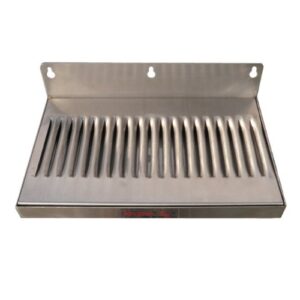 6" x 12" stainless steel wall mount draft beer drip tray