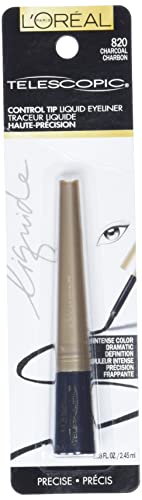 L'Oreal Telescopic Precision Liquid Eyeliner, Charcoal [820] 0.08 oz