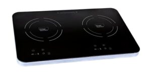 true induction ti-2c cooktop, double burner, energy efficient, black