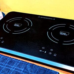 True Induction TI-2C Cooktop, Double Burner, Energy Efficient, Black