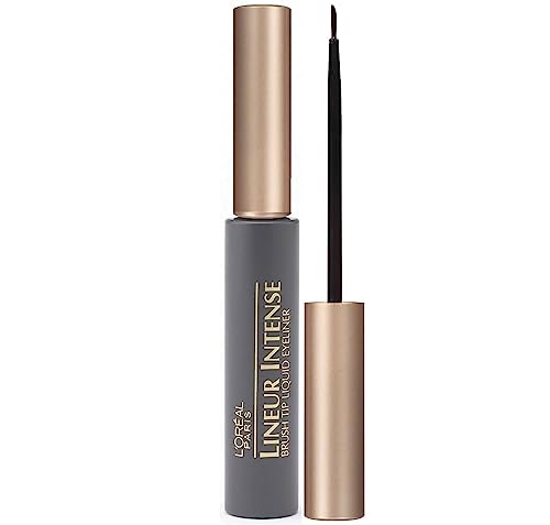 L'Oreal Paris Lineur Intense Brush Tip Liquid Eyeliner, Black, 0.24 fl; oz; (Packaging May Vary)