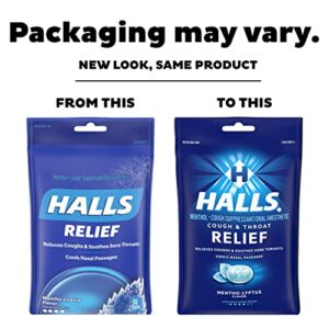 HALLS Relief Mentho-Lyptus Cough Drops, 12 Packs of 30 Drops (360 Total Drops)