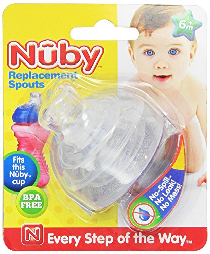 Nuby 2-Pack Super Spout Standard Top Replacements