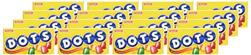 DOTS Individually Wrapped Candy - Original Gummy Candy Flavors - Cherry, Lime, Orange, Lemon & Strawberry - Gluten Free, Kosher & Peanut Free Gumdrops - Bulk 17ct Mini Dots Candy Boxes