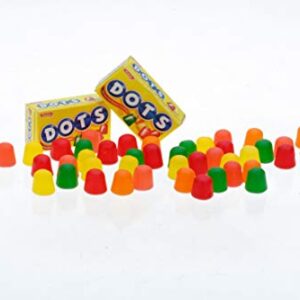 DOTS Individually Wrapped Candy - Original Gummy Candy Flavors - Cherry, Lime, Orange, Lemon & Strawberry - Gluten Free, Kosher & Peanut Free Gumdrops - Bulk 17ct Mini Dots Candy Boxes