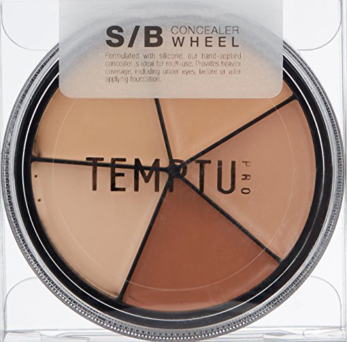 TEMPTU S/B Silicone-Based Concealer Wheel | 5 Natural Skin Tone Shades For Weightless Coverage Of Redness, Dark Spots & Discolorations