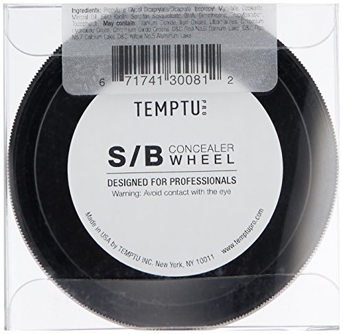 TEMPTU S/B Silicone-Based Concealer Wheel | 5 Natural Skin Tone Shades For Weightless Coverage Of Redness, Dark Spots & Discolorations