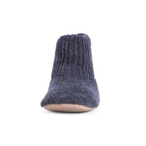 MUK LUKS Men's Morty Ragg Wool Slipper Sock, Navy, Large