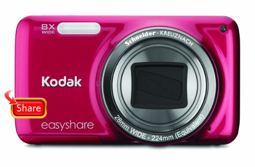 Kodak EasyShare M583 14 MP Digital Camera with 8x Optical Zoom and 3-Inch LCD - Red