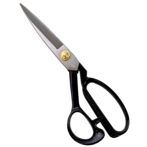 kakuri japanese fabric scissors for sewing 8", made in japan, japanese professional sewing shears, razor sharp japanese steel balde, black