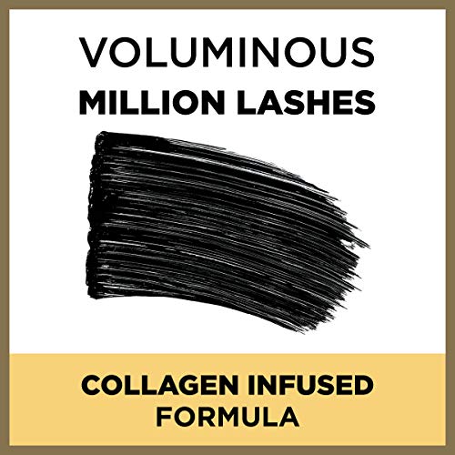 L’Oreal Paris Makeup Voluminous Million Lashes Mascara, Volumizing Collagen Infused Eye Makeup, Amplifying Mascara Brush, Washable, Black Brown, 0.3 Fl Oz., 1 Count