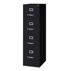 4 drawer letter size commercial file finish: black, fully assembled