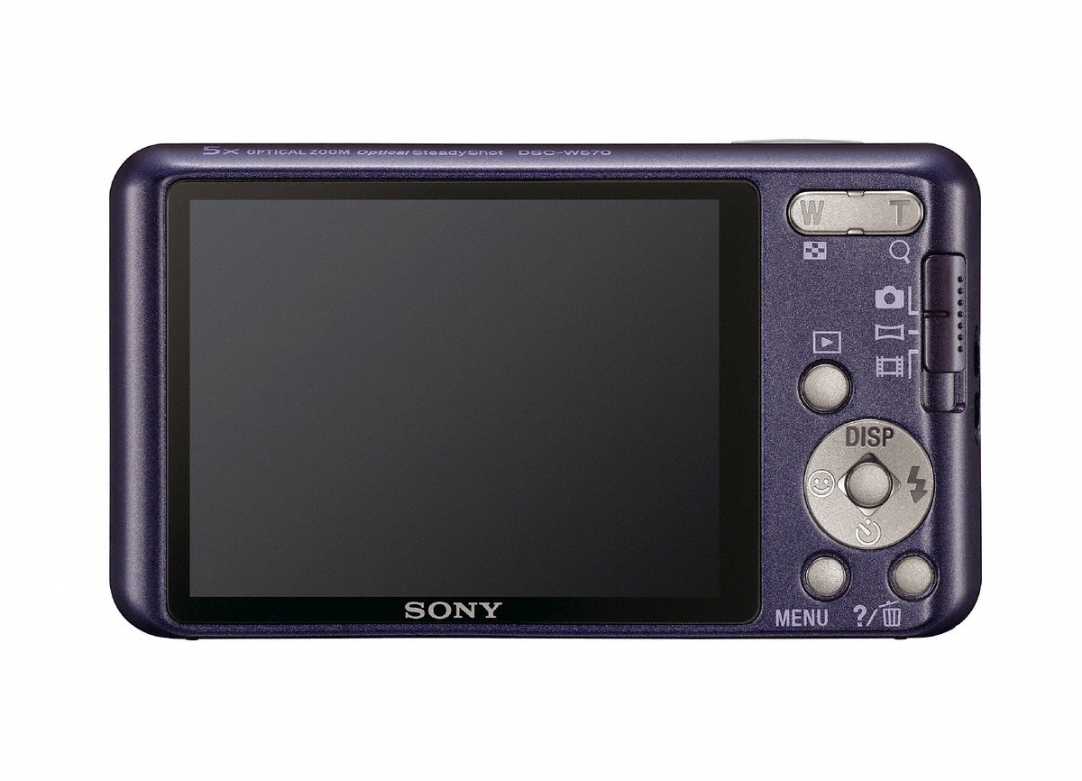 Sony Cyber-Shot DSC-W570 16.1 MP Digital Still Camera with Carl Zeiss Vario-Tessar 5x Wide-Angle Optical Zoom Lens and 2.7-inch LCD (Violet)