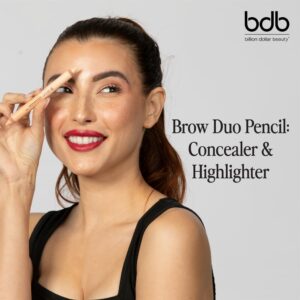 Billion Dollar Brows Duo Brow Highlighter & Concealer Pencil for Lifting and Highlighting Eyebrows