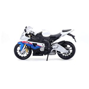 Maisto 1/12 BMW S1000Rr Motorcycle, White/Red/Blue Multi