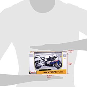 Maisto 1/12 BMW S1000Rr Motorcycle, White/Red/Blue Multi