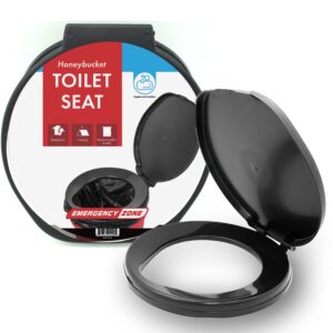 emergency zone honey bucket style toilet seat for 5 gallon buckets - individual toilet seat