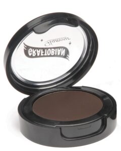 graftobian espresso brown cake eyeliner, long-lasting, water-activated pressed powder, versatile, easy to apply formula, easily removed