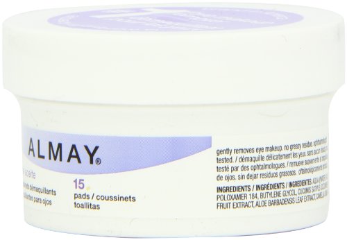 Almay Oil Free Eye Makeup Remover Pads, 15 Count in 1 box