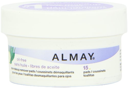 Almay Oil Free Eye Makeup Remover Pads, 15 Count in 1 box