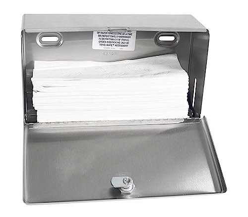 Bobrick Surface-Mounted Paper Towel Dispenser, 10.75 X 4 X 7.13, Stainless Steel