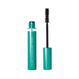 almay extreme length mascara, strengthening anti-breakage formula, hypoallergenic-fragrance free, ophthalmologist tested for sensitive eyes, 040 waterproof black, 0.21 fl oz