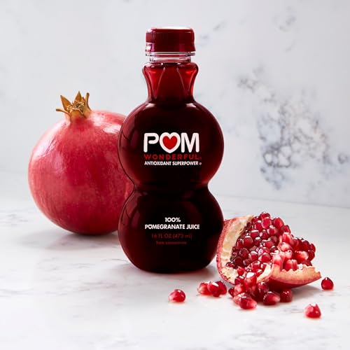 POM Wonderful, 100% Pomegranate Juice, 16 Fl Oz Bottle (Pack of 6)