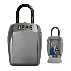 master lock heavy duty key lock box, outdoor lock box for house keys, key safe and combination lock, 5 key capacity, 5414ec