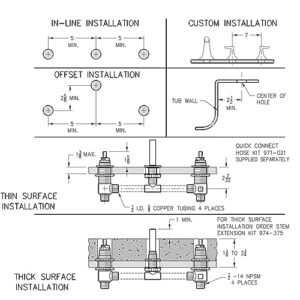 Pfister 0X6150R Roman Tub Rough-In Valve, 5, Unfinished, 0.5