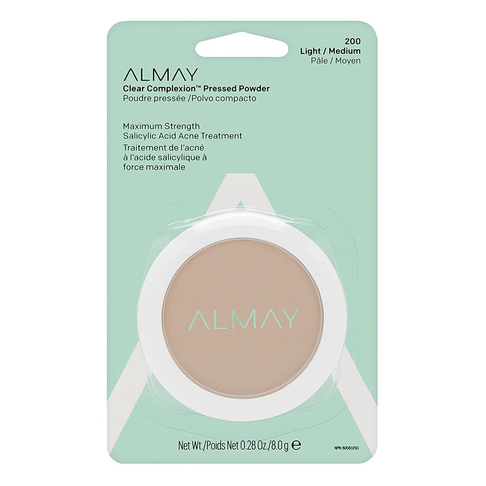 Almay Clear Complexion Pressed Powder, Hypoallergenic, Cruelty Free, Oil Free, -Fragrance Free, Dermatologist Tested