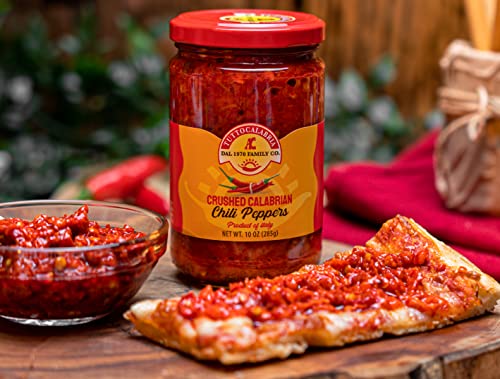 Crushed Calabrian Chili Pepper, Paste/Spread/Sauce, Hot, Savory, Delicious, TuttoCalabria,10 oz, (285g)