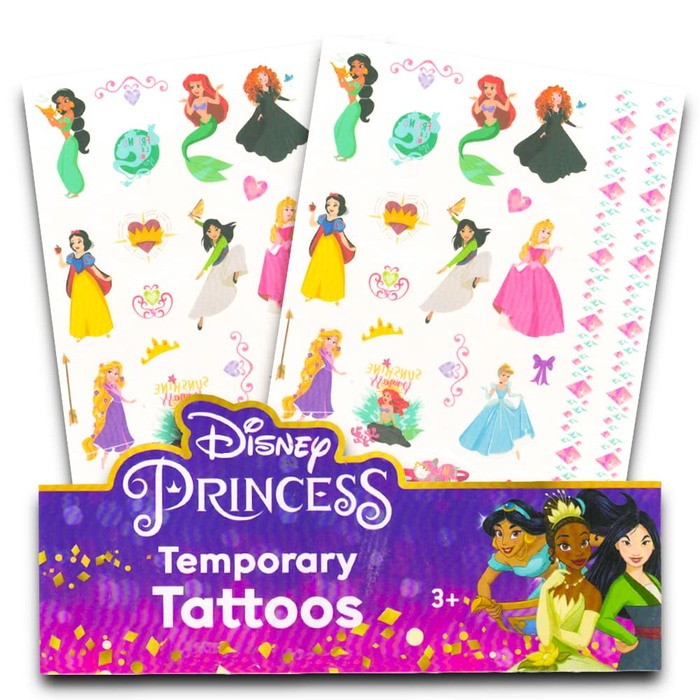 Disney Princess Over 50 Temporary Tattoos