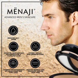 Menaji HDPV Anti-Shine Powder (Medium) | Anti-Shine Face Make-Up for Men | High-Definition Face Powder | Skin-Friendly Face Powder for Men | All-Occasion Face Powder | Contains Vitamin C & E