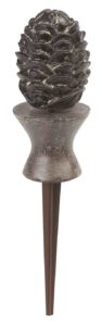 liberty garden 615 decorative pine cone garden hose guide - bronze